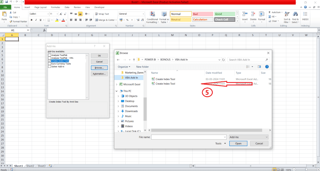 VBA Add-In To Create Automatic Indexes For All The Sheets In Excel Workbook