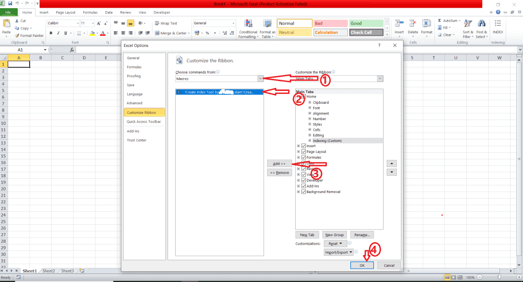VBA Add-In To Create Automatic Indexes For All The Sheets In Excel Workbook